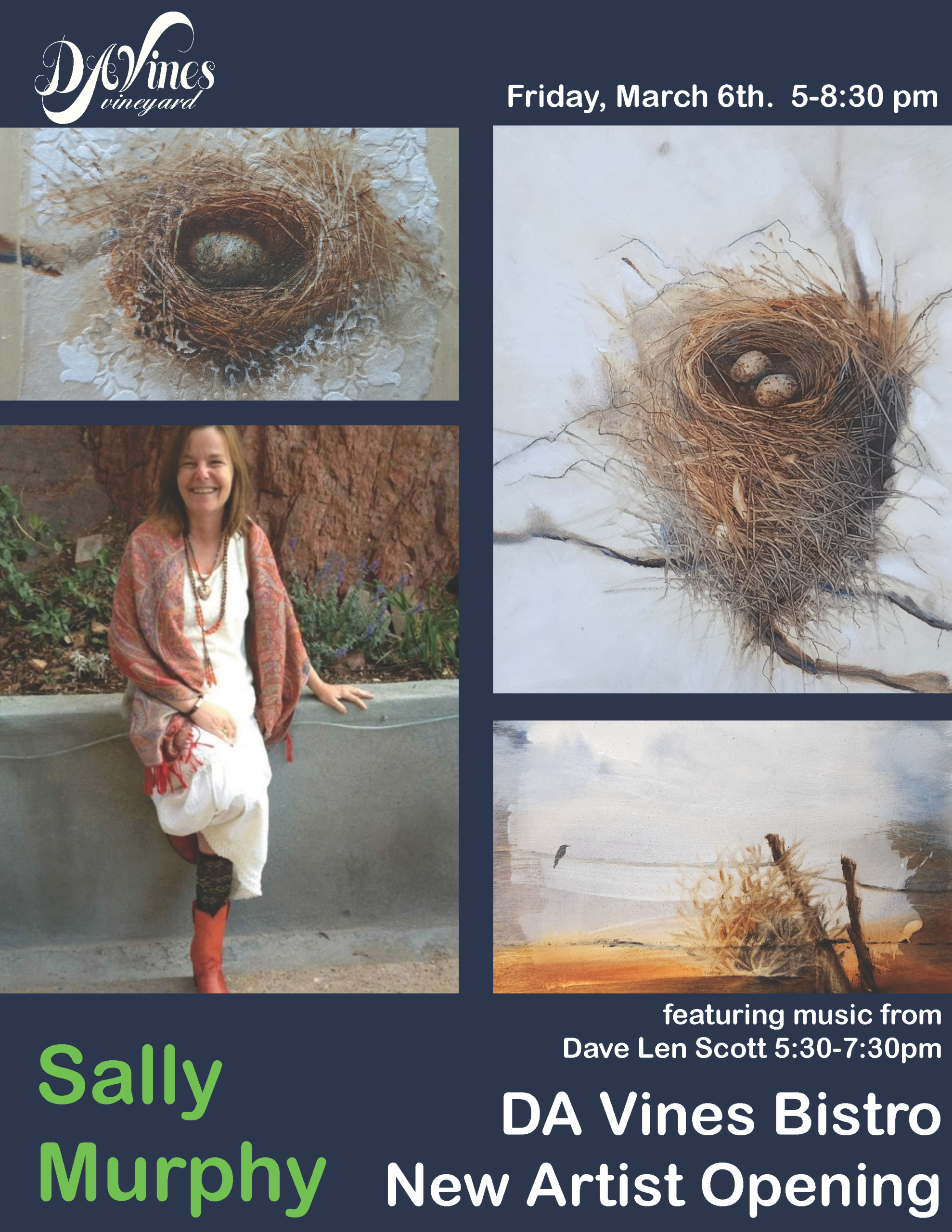 Artist Series: Sally Murphy At DA Vines Bistro - Opening Night - Friday ...